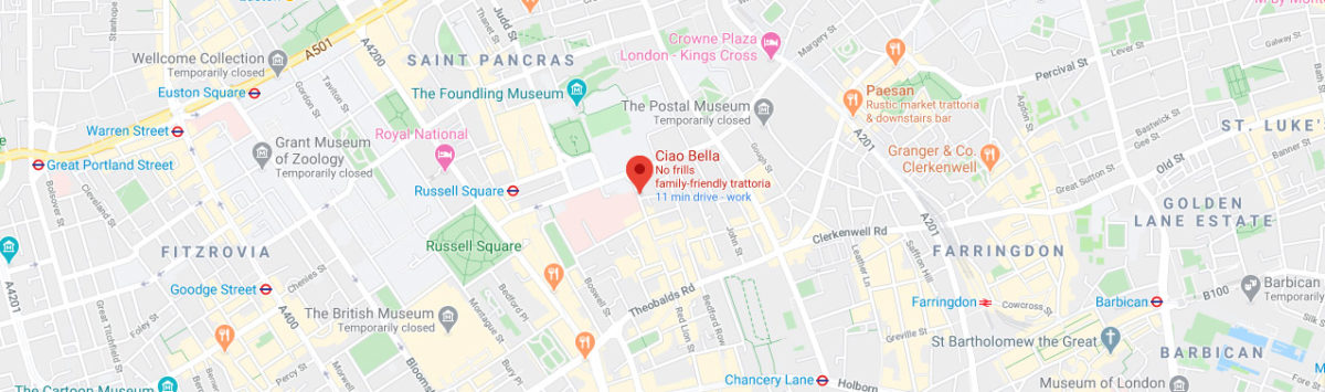 Our Menu – Ciao Bella Restaurant